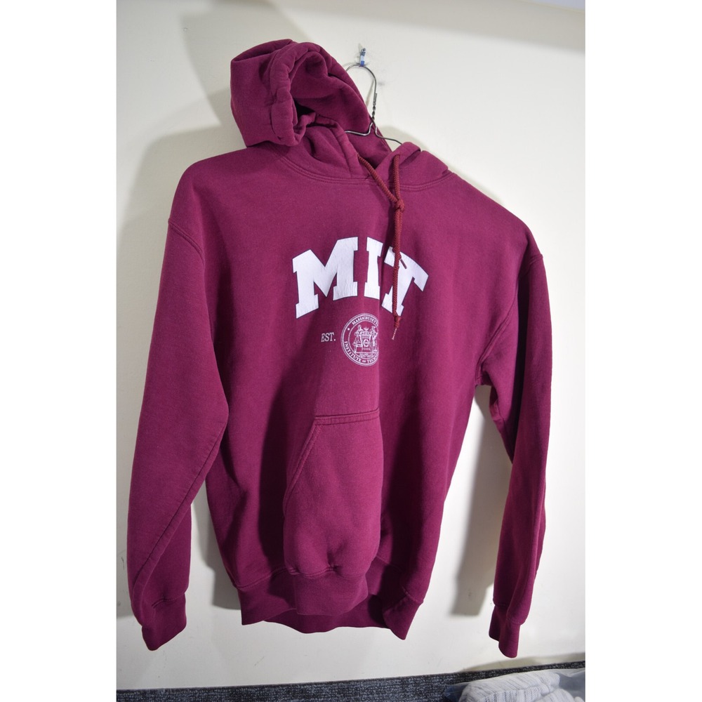 Vintage Mit Hoodie Mens S Red Sweatshirt Massachusett… - Gem